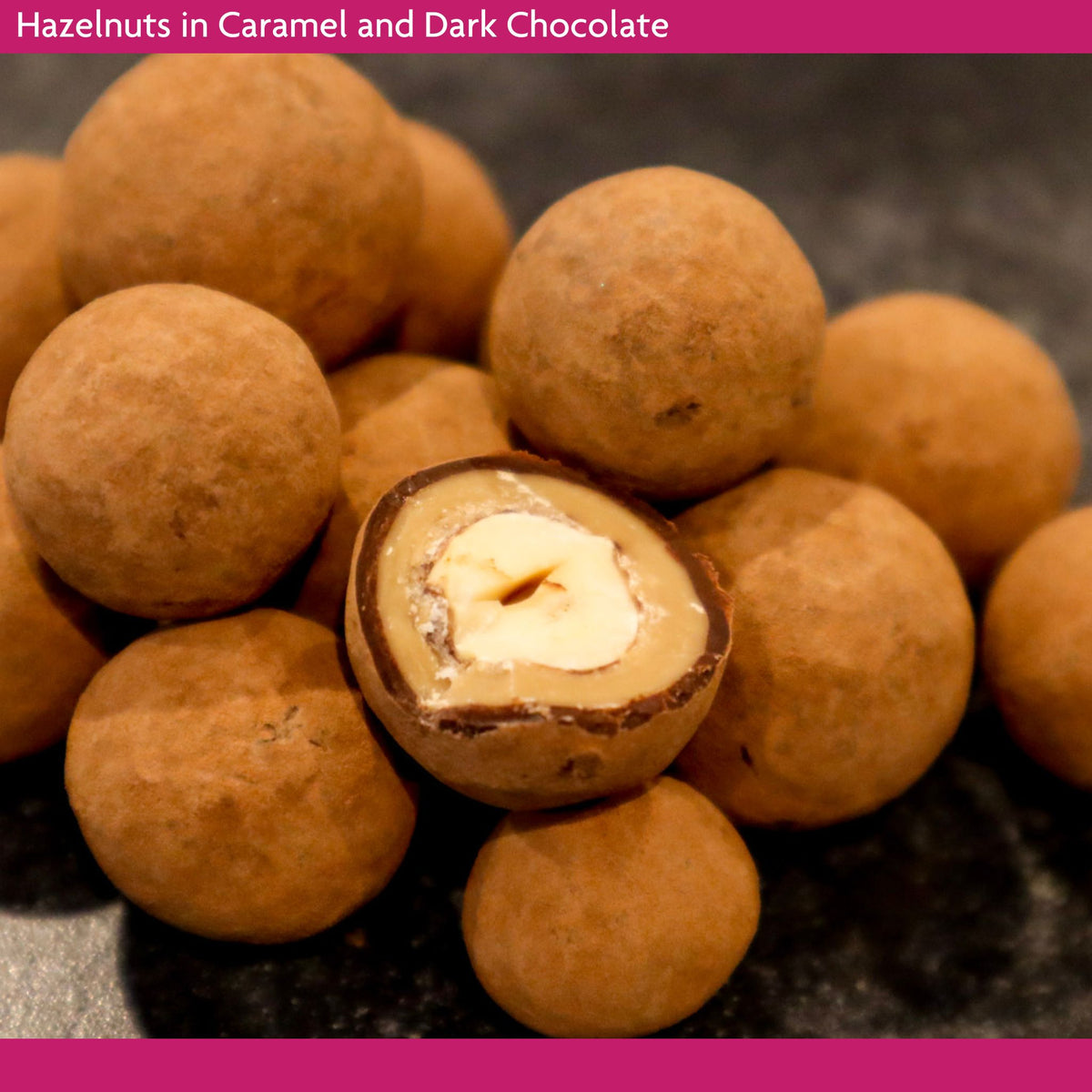 Hazelnuts with Caramel and Dark Chocolate– Cocoa Rouge