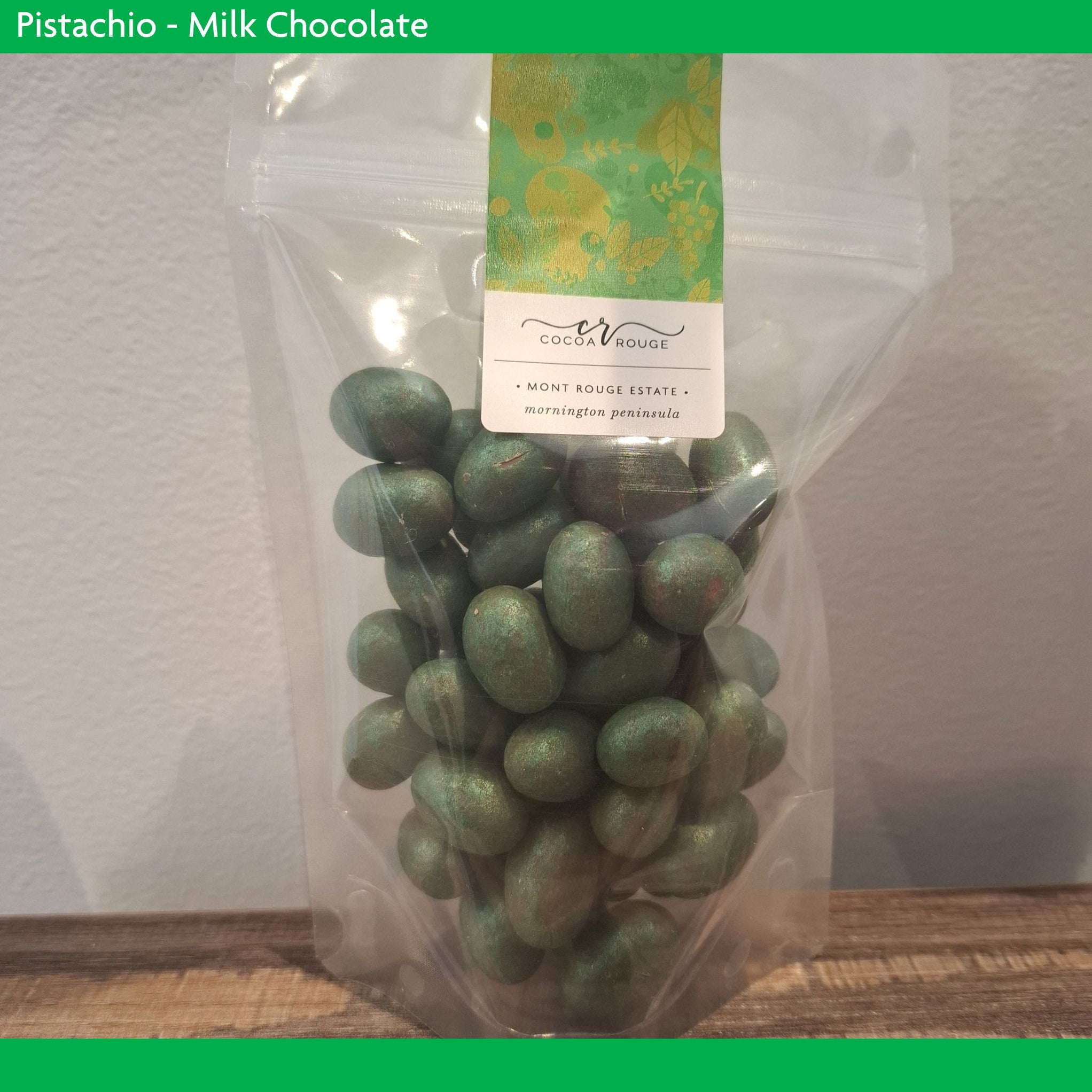 Pistachio in Milk Chocolate– Cocoa Rouge