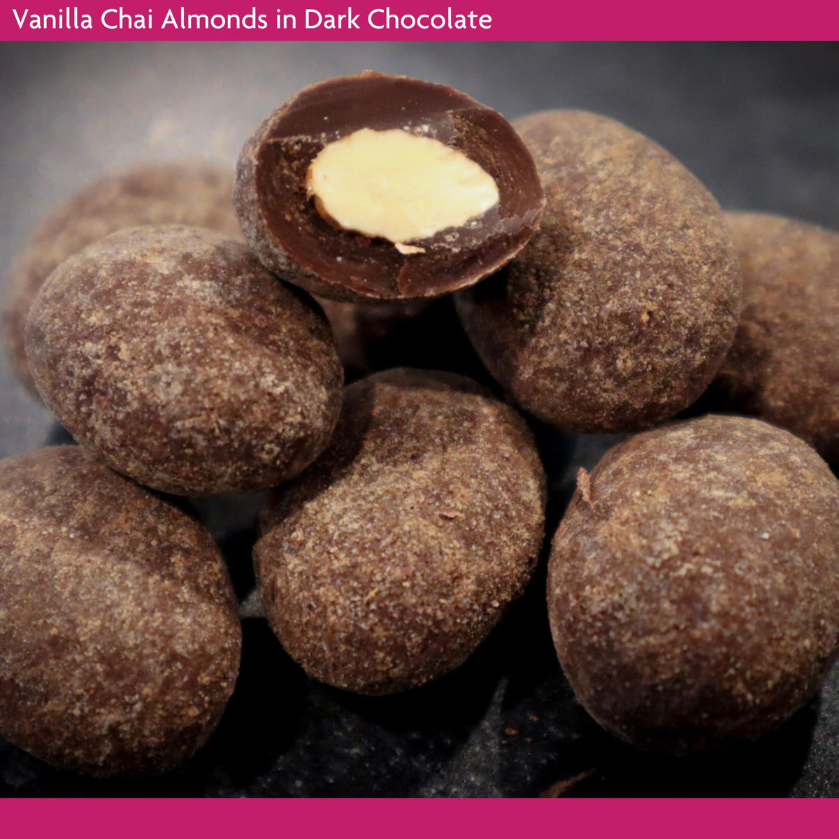 Vanilla Chai Almonds - Dark Chocolate– Cocoa Rouge